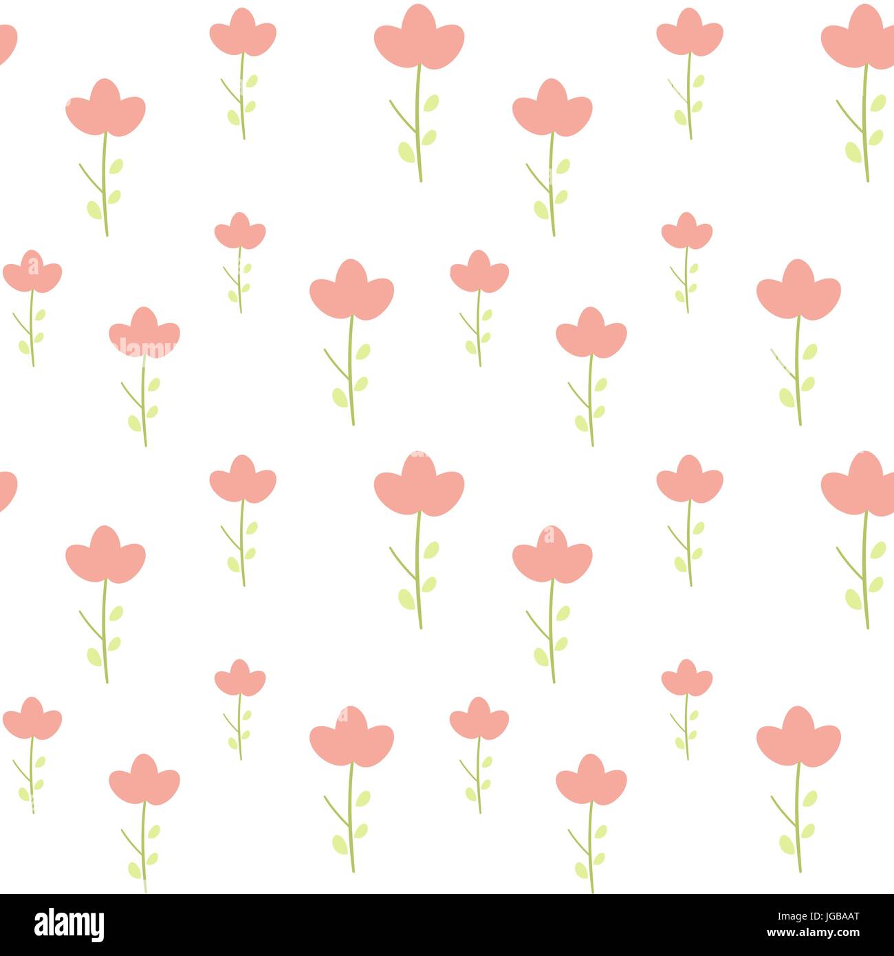 cute little pink flower on white background simple minimal seamless ...