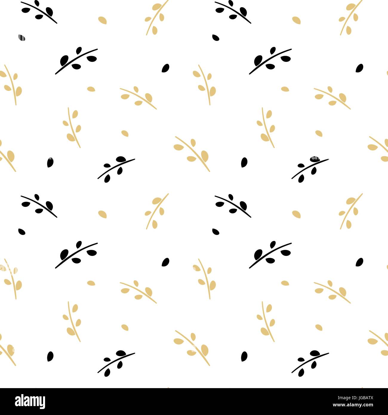 gold and black branch seamless vector pattern background illustration Stock Vector Image & Art ...