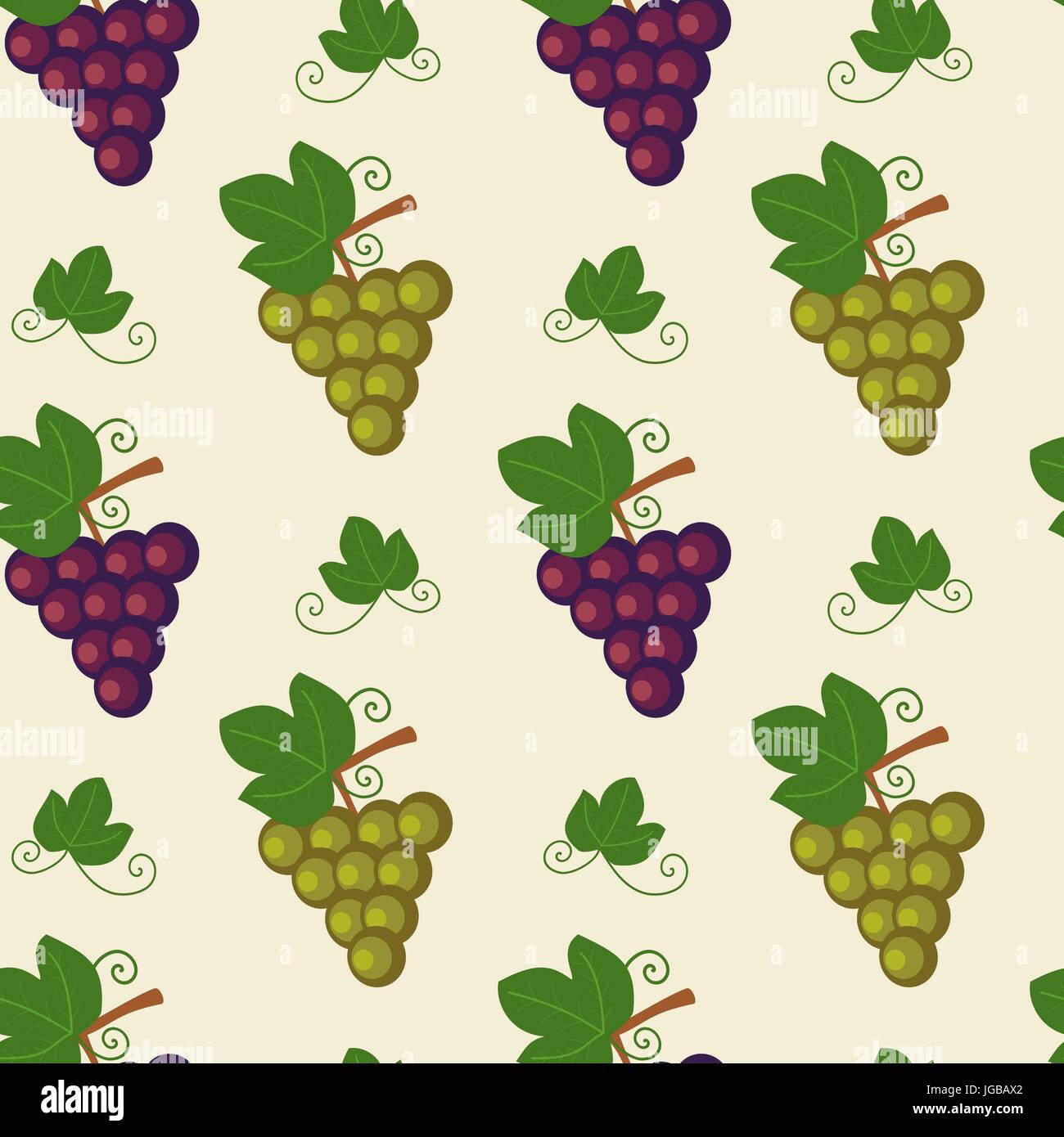 grape with leaves seamless vector pattern background illustration Stock ...