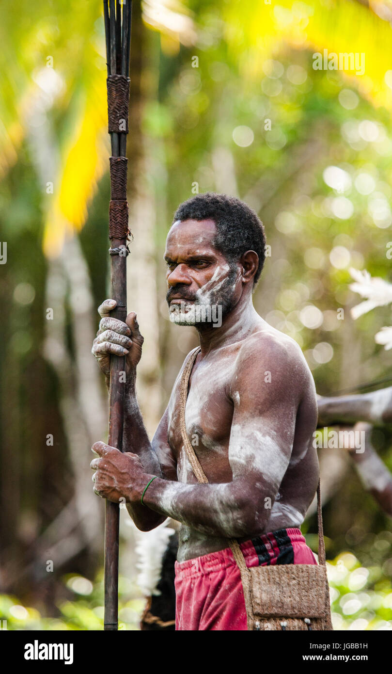 INDONESIA, IRIAN JAYA, ASMAT PROVINCE, JOW VILLAGE - JUNE 12: Portrait ...