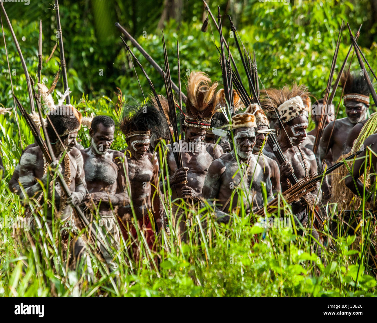 INDONESIA, IRIAN JAYA, ASMAT PROVINCE, JOW VILLAGE - JUNE 12: Asmat ...