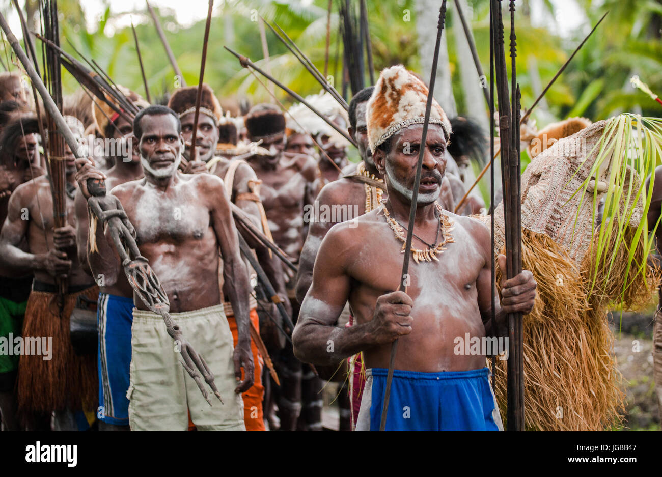 INDONESIA, IRIAN JAYA, ASMAT PROVINCE, JOW VILLAGE - JUNE 12: Asmat ...