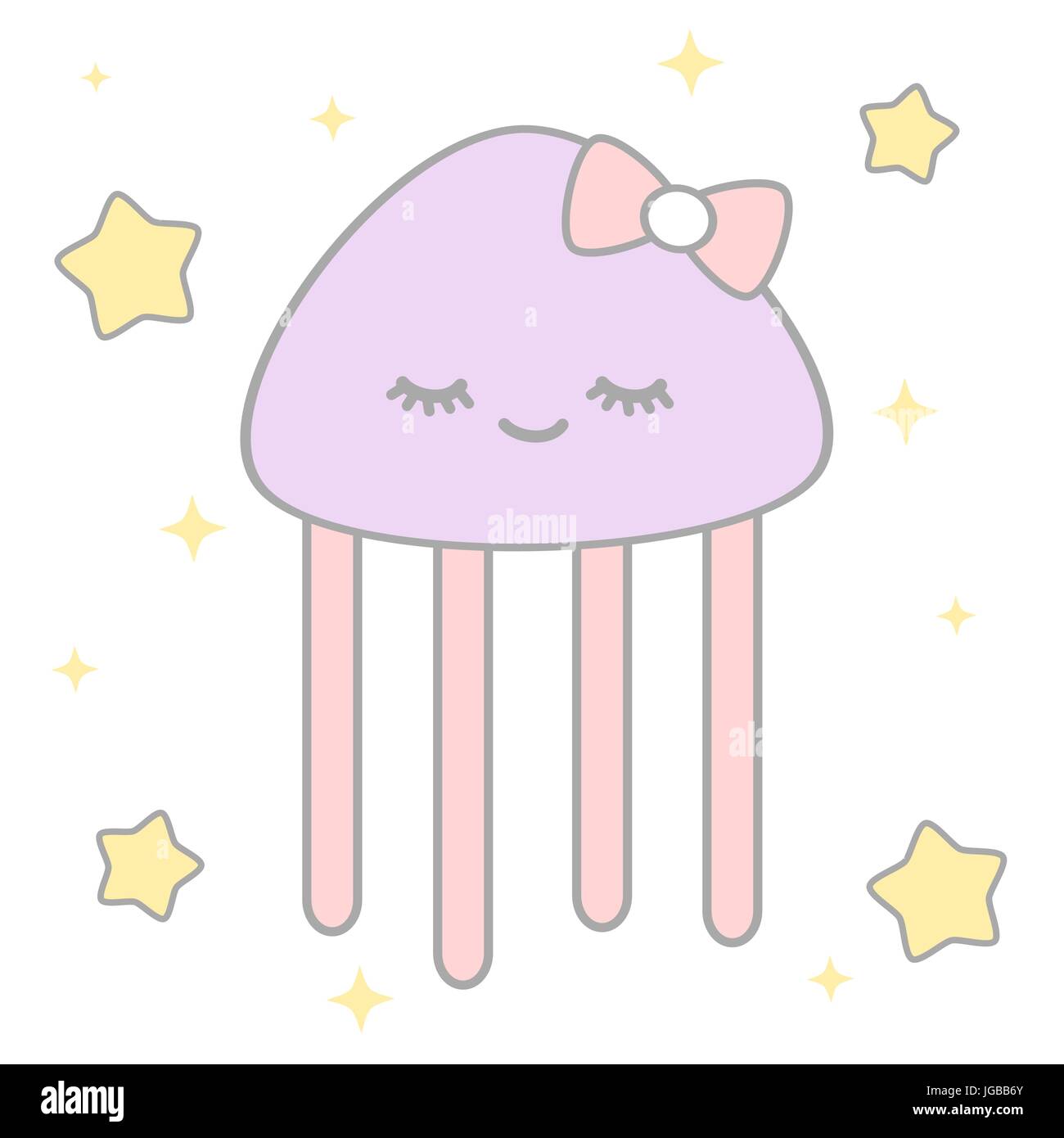 Pink purple jellyfish Cut Out Stock Images & Pictures - Alamy