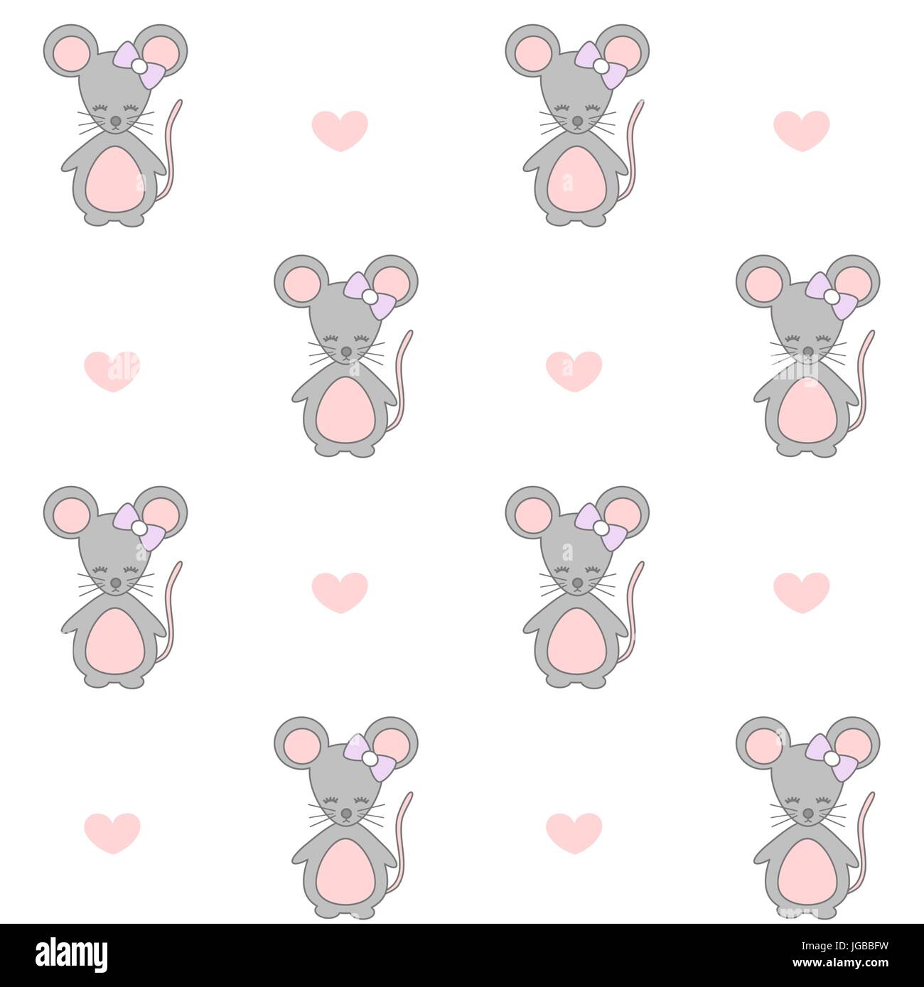 cute cartoon mouse seamless vector pattern background illustration ...