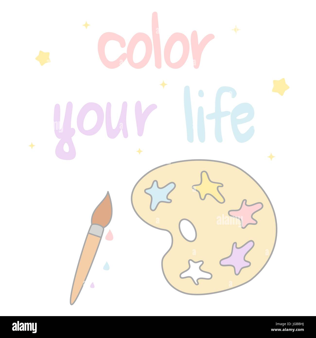 Cartoon paint brush hi-res stock photography and images - Alamy