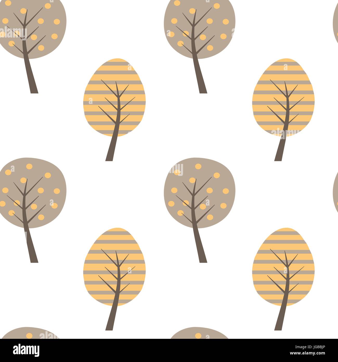 cute colorful tree seamless vector pattern background illustration ...