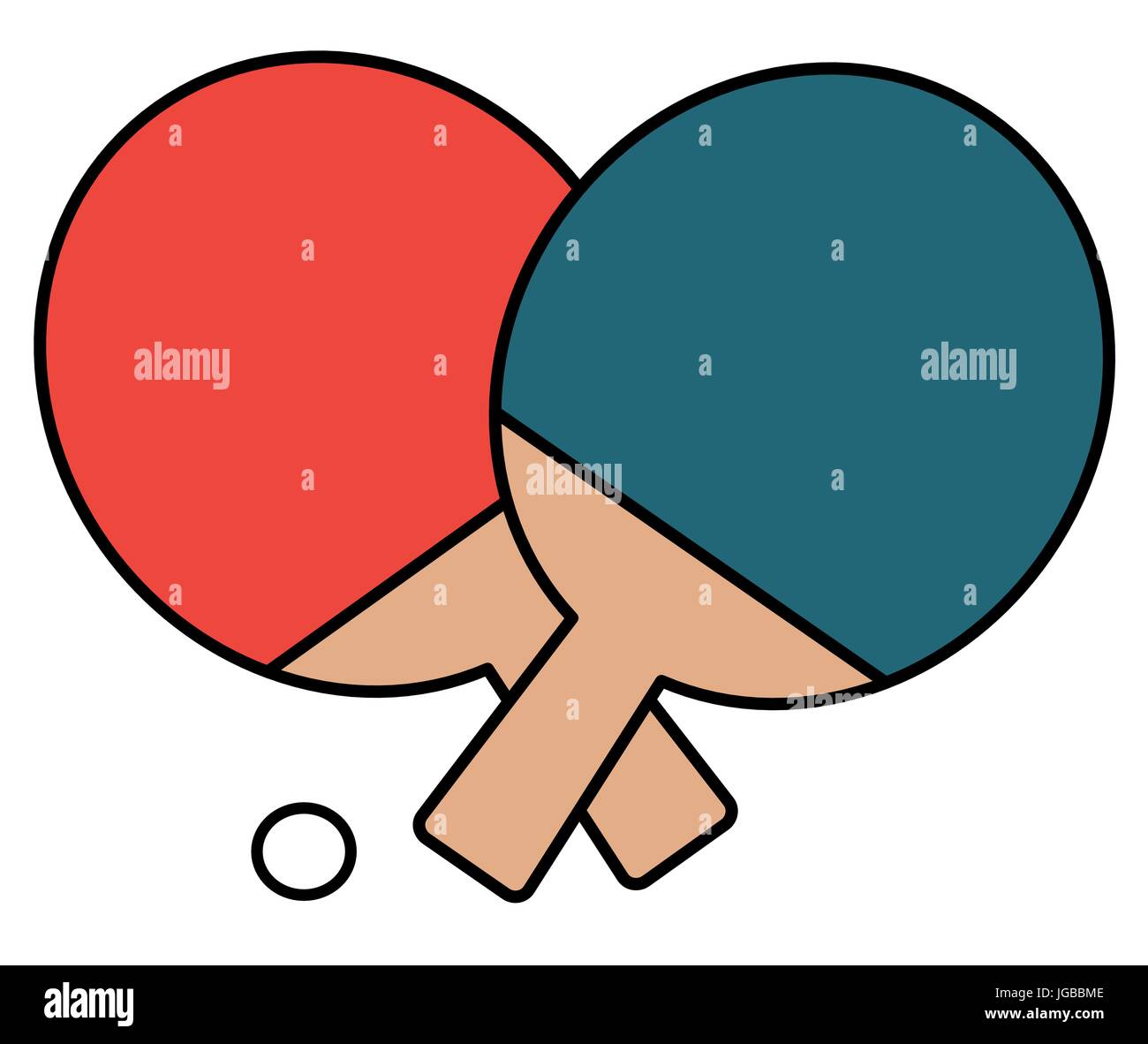 ping pong table tennis bats vector illustration isolated on white ...