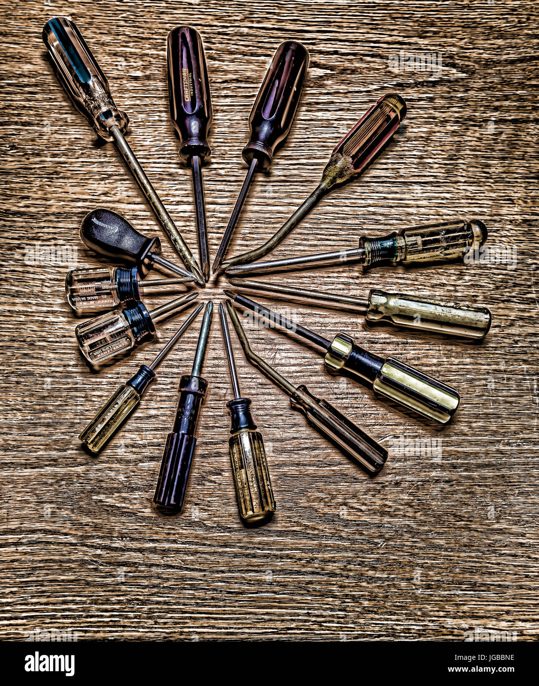 assorted phillipshead screwdrivers as concept or background Stock Photo ...