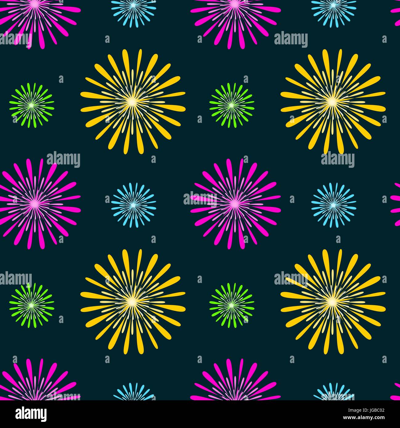 Beautiful fireworks in the night sky Stock Vector Images - Alamy