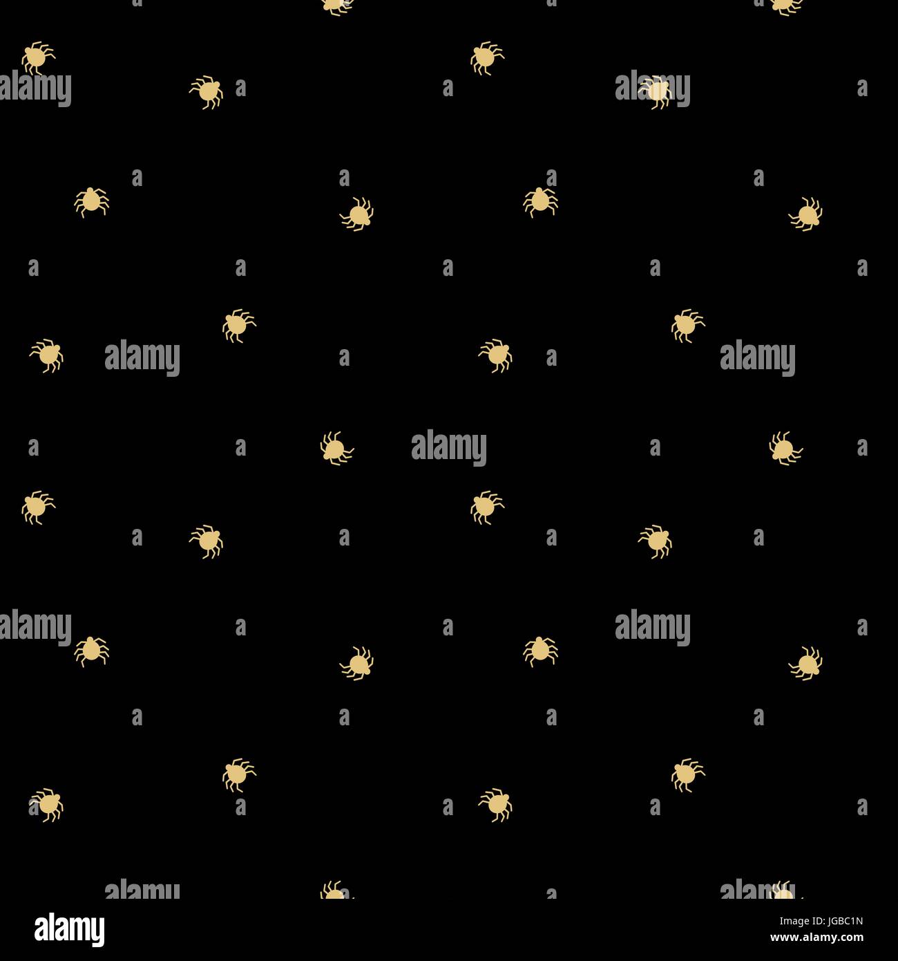 cartoon gold spider seamless vector pattern background illustration ...