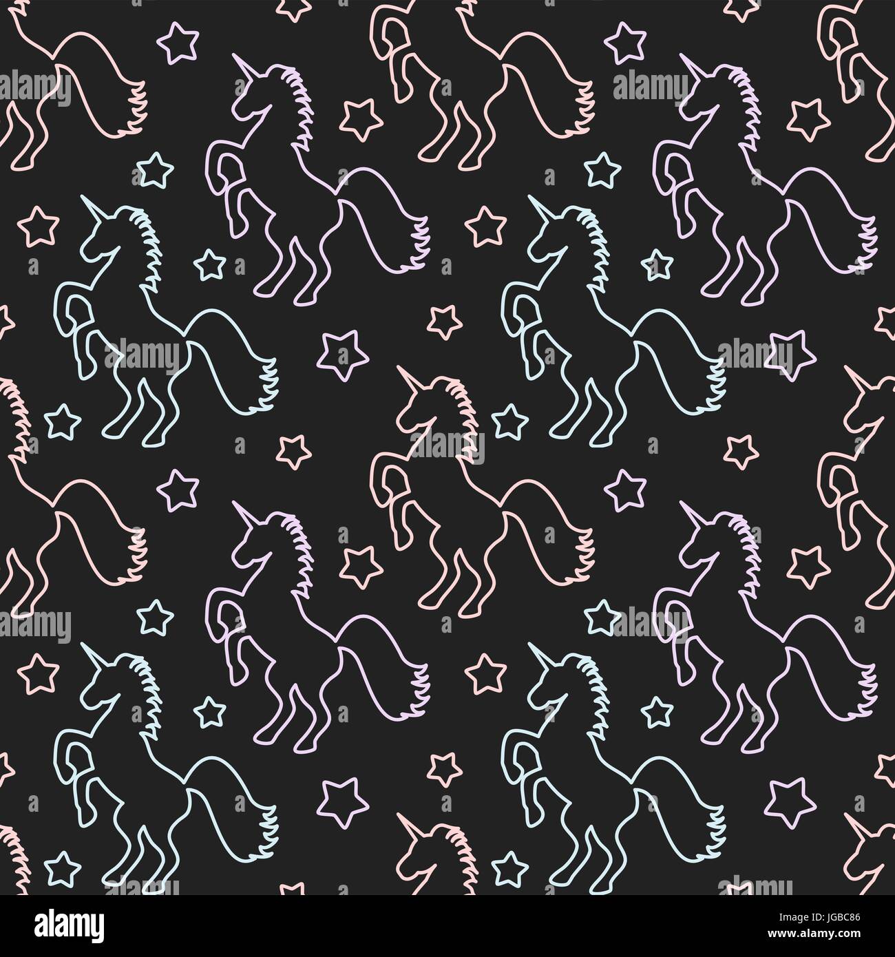 colorful unicorns seamless vector pattern background illustration Stock ...
