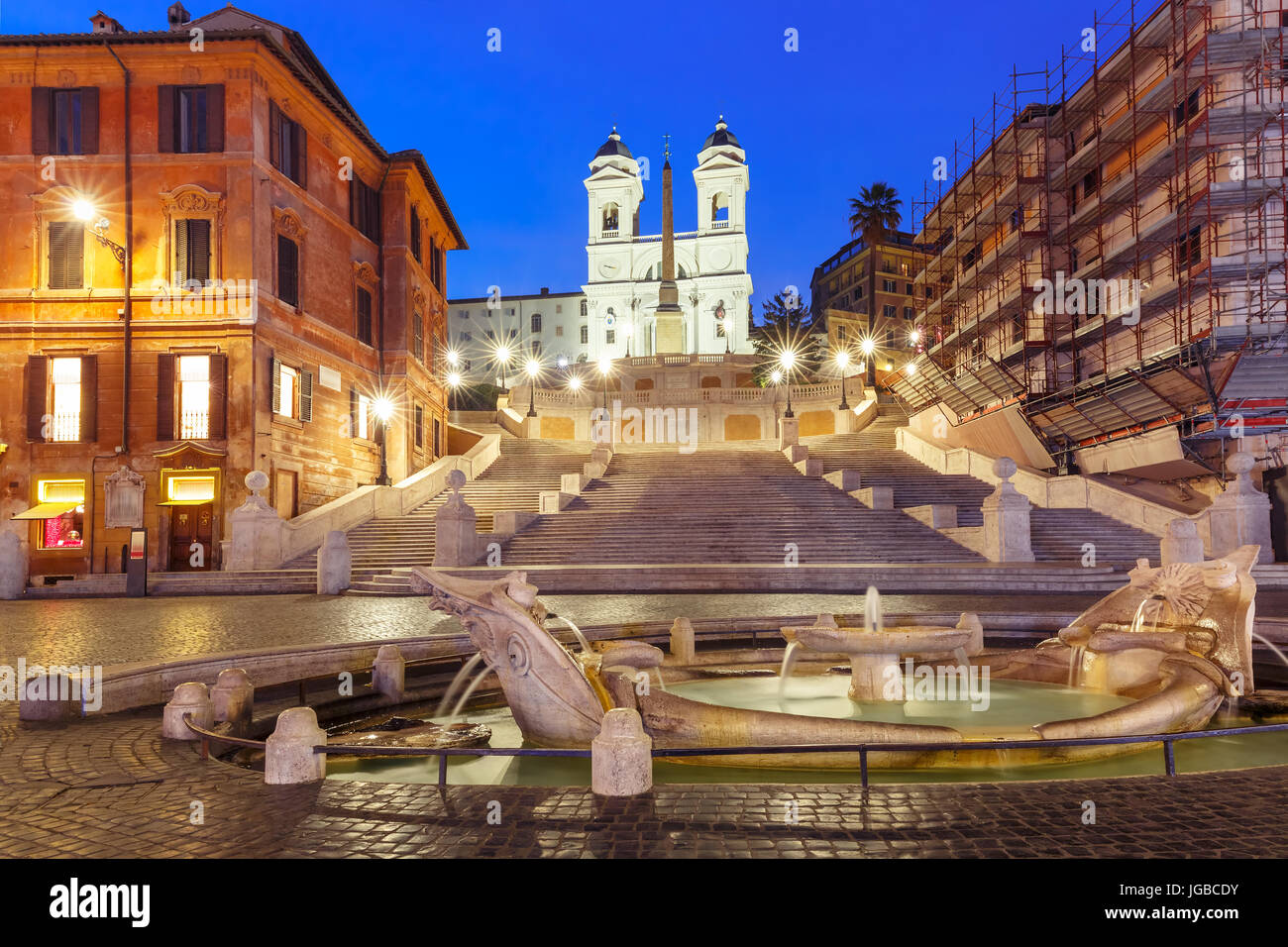Spanish Steps at night, Rome, Italy Stock Photo - Alamy
