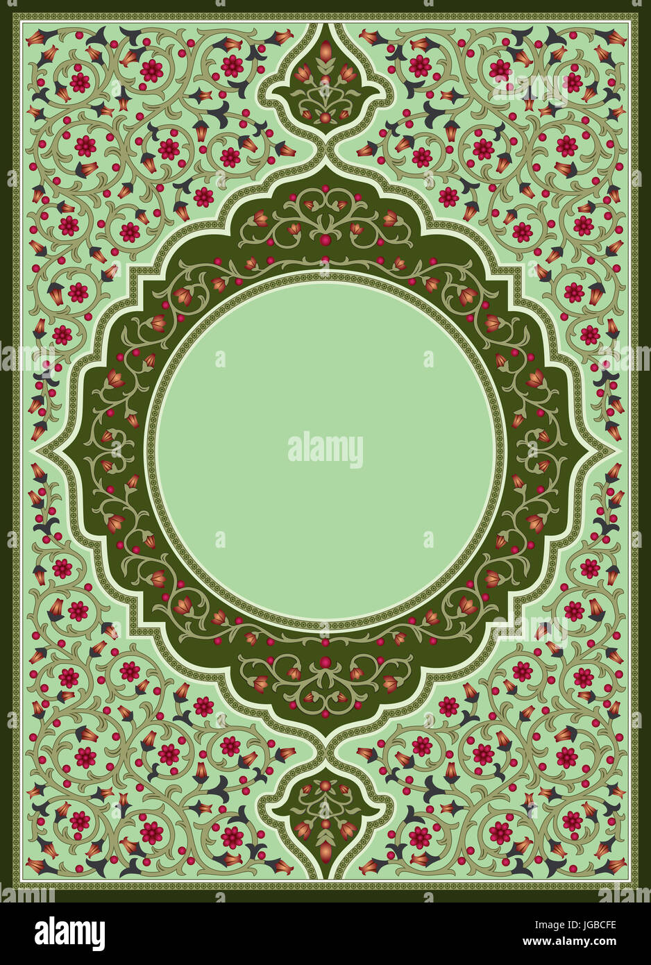 Prayer Book Cover Islamic Style With Floral Ornament Stock Photo - Alamy