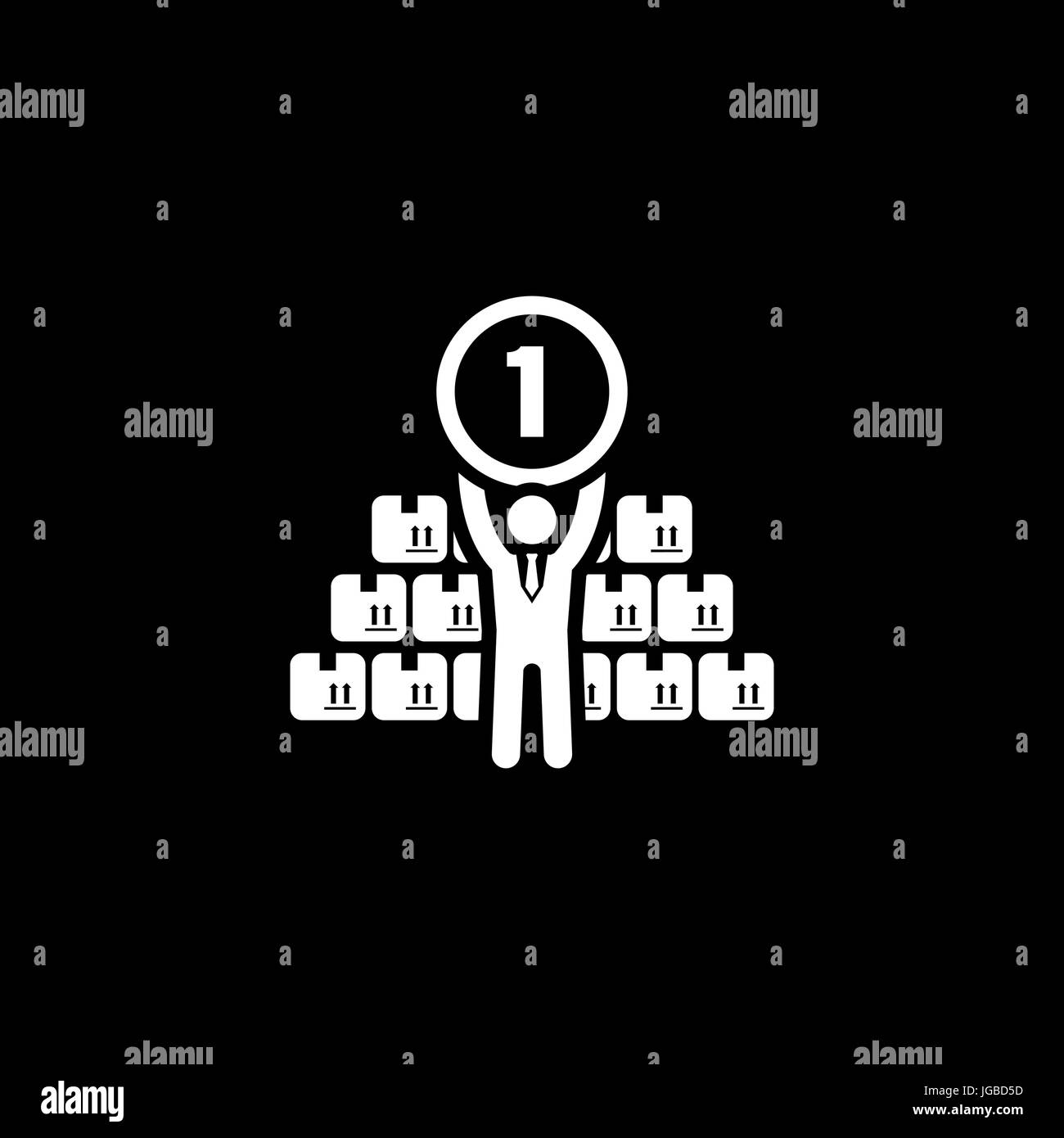 Market Leader Icon. Business Concept. Flat Design Stock Vector Image ...