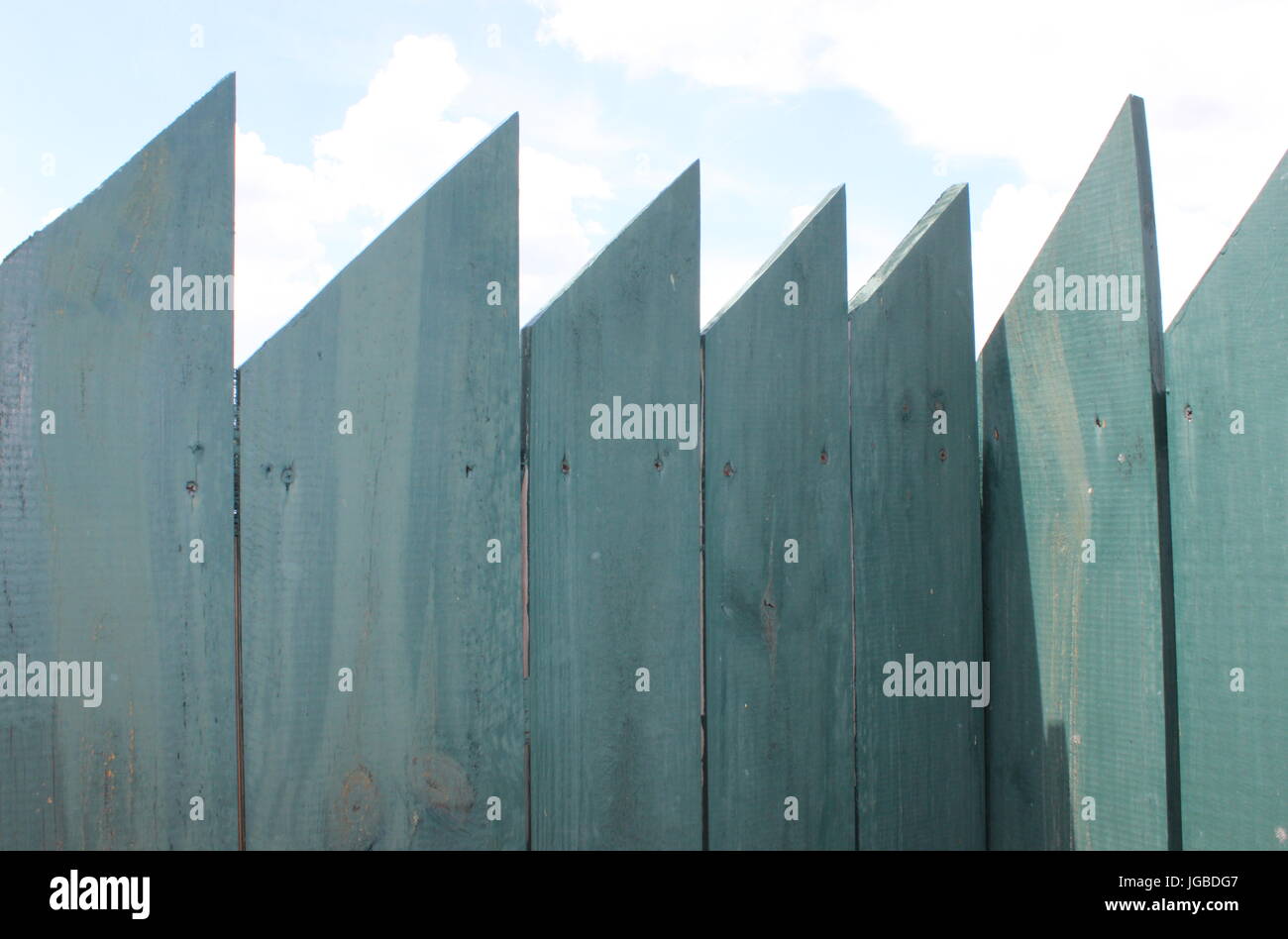 Green Picket Fence Stock Photo - Alamy