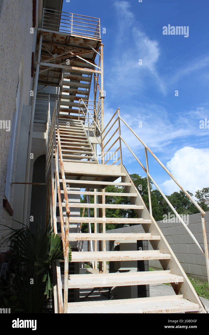 Rusted metal stairs hi-res stock photography and images - Alamy