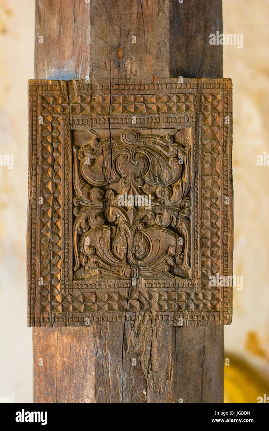 Splendid Ancient Woodcarvings At Embekka Temple In Kandy Stock Photo ...