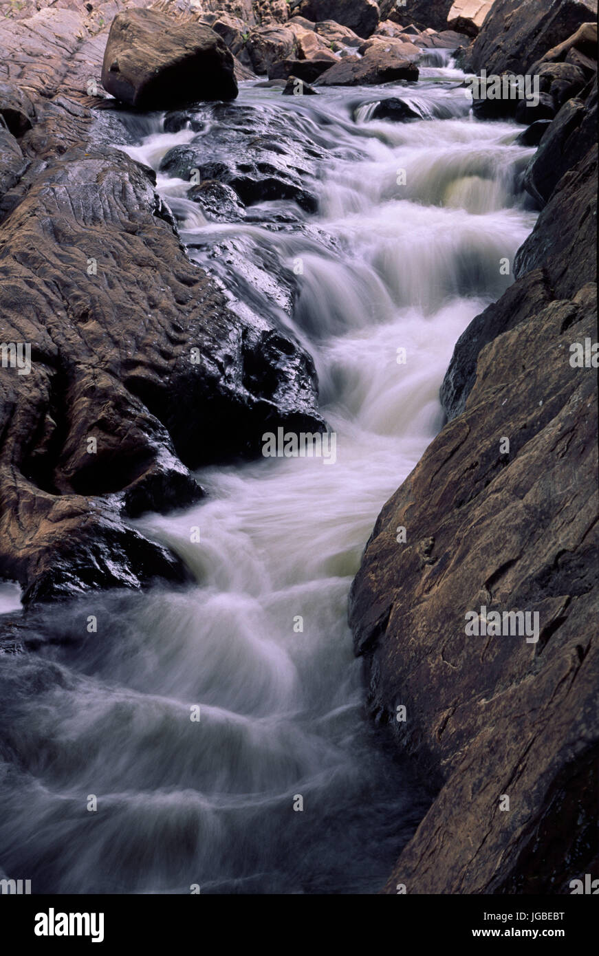 Raquette River cascades, Stone Valley Recreation Area, New York Stock ...