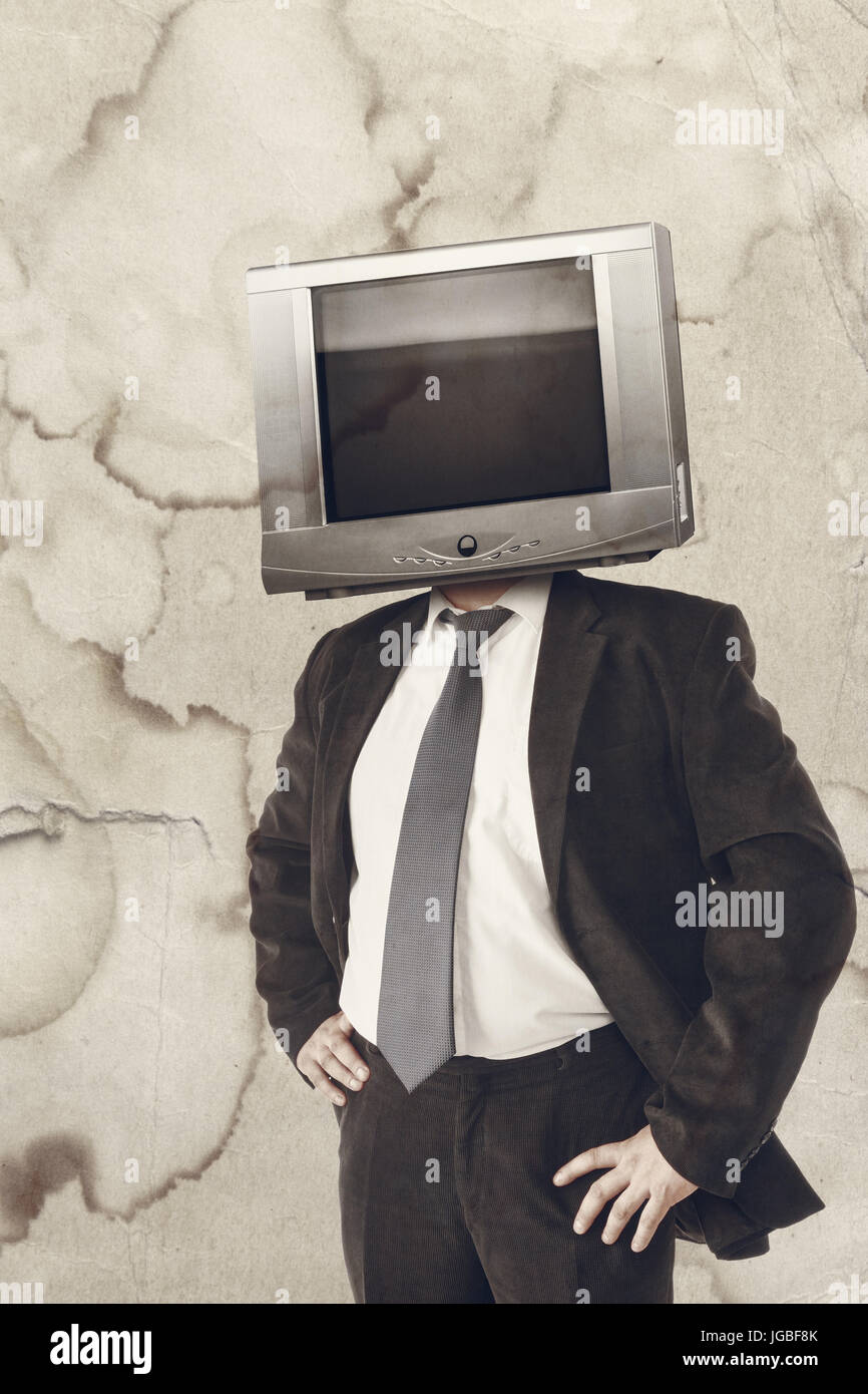 Tv communication man hi-res stock photography and images - Alamy