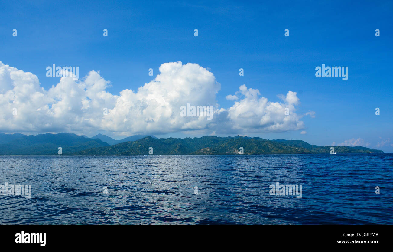 Seascape at summer in Bali Island, Indonesia. Bali is part of the Coral ...
