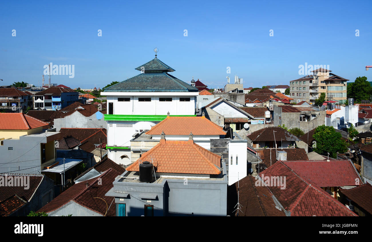 Bali, Indonesia - Apr 19, 2016. Cityscape of downtown in Bali ...