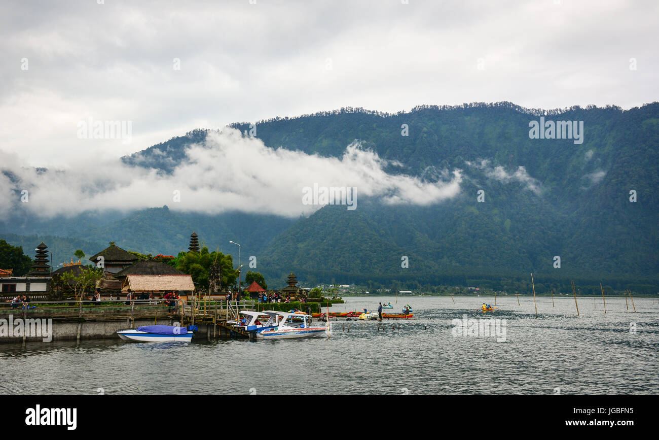 Bali, Indonesia - Apr 20, 2016. Ulun Danu Temple on Lake Beratan in ...