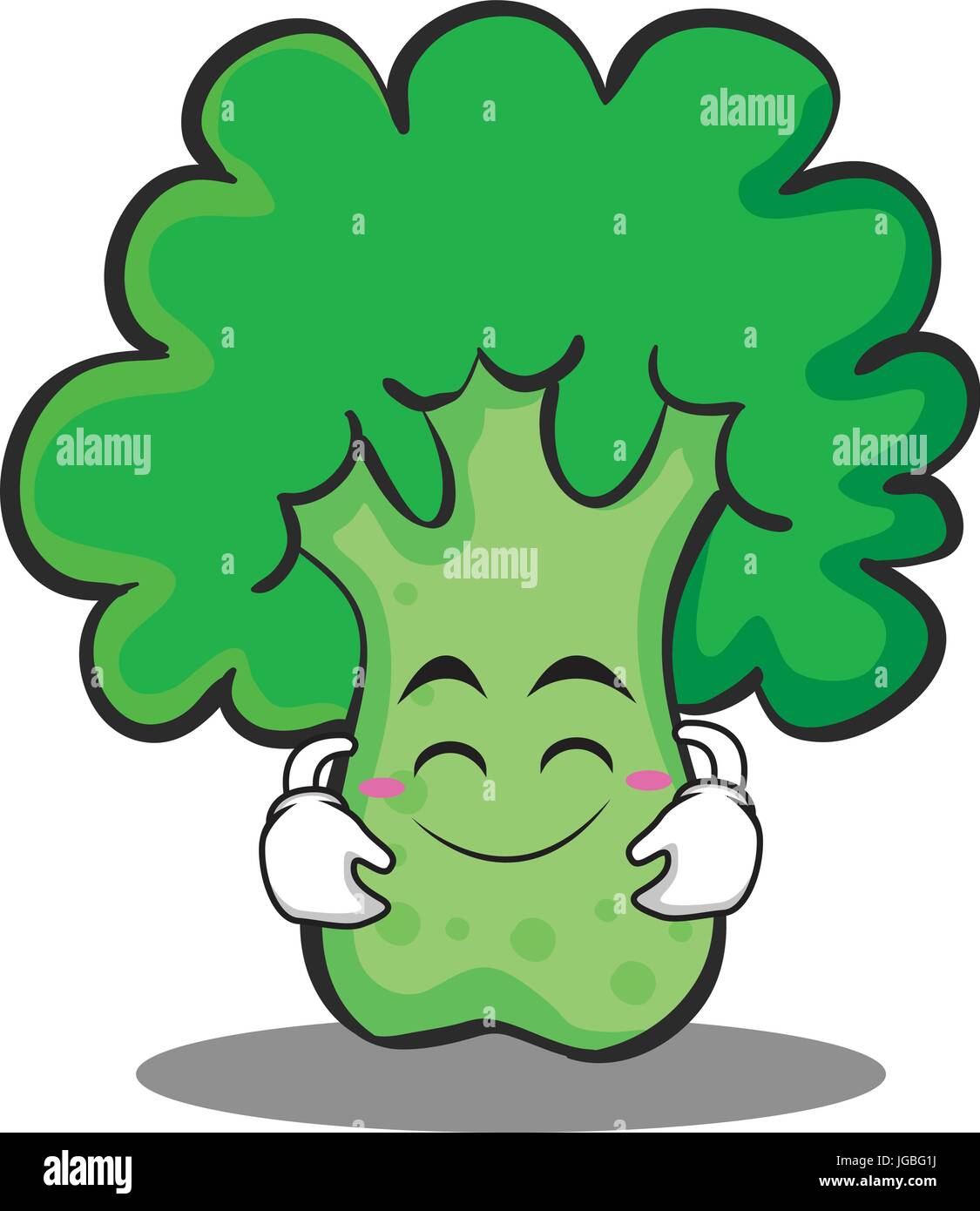 Cute smile broccoli chracter cartoon style Stock Vector Image & Art - Alamy