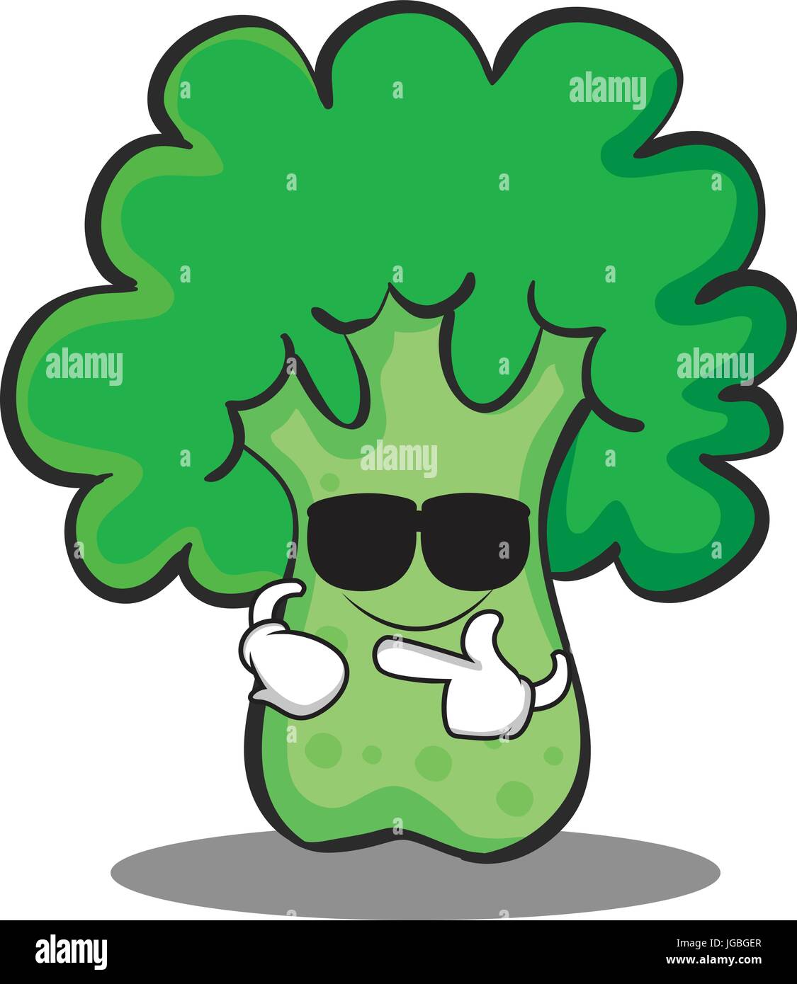 Super cool broccoli chracter cartoon style Stock Vector Image & Art - Alamy