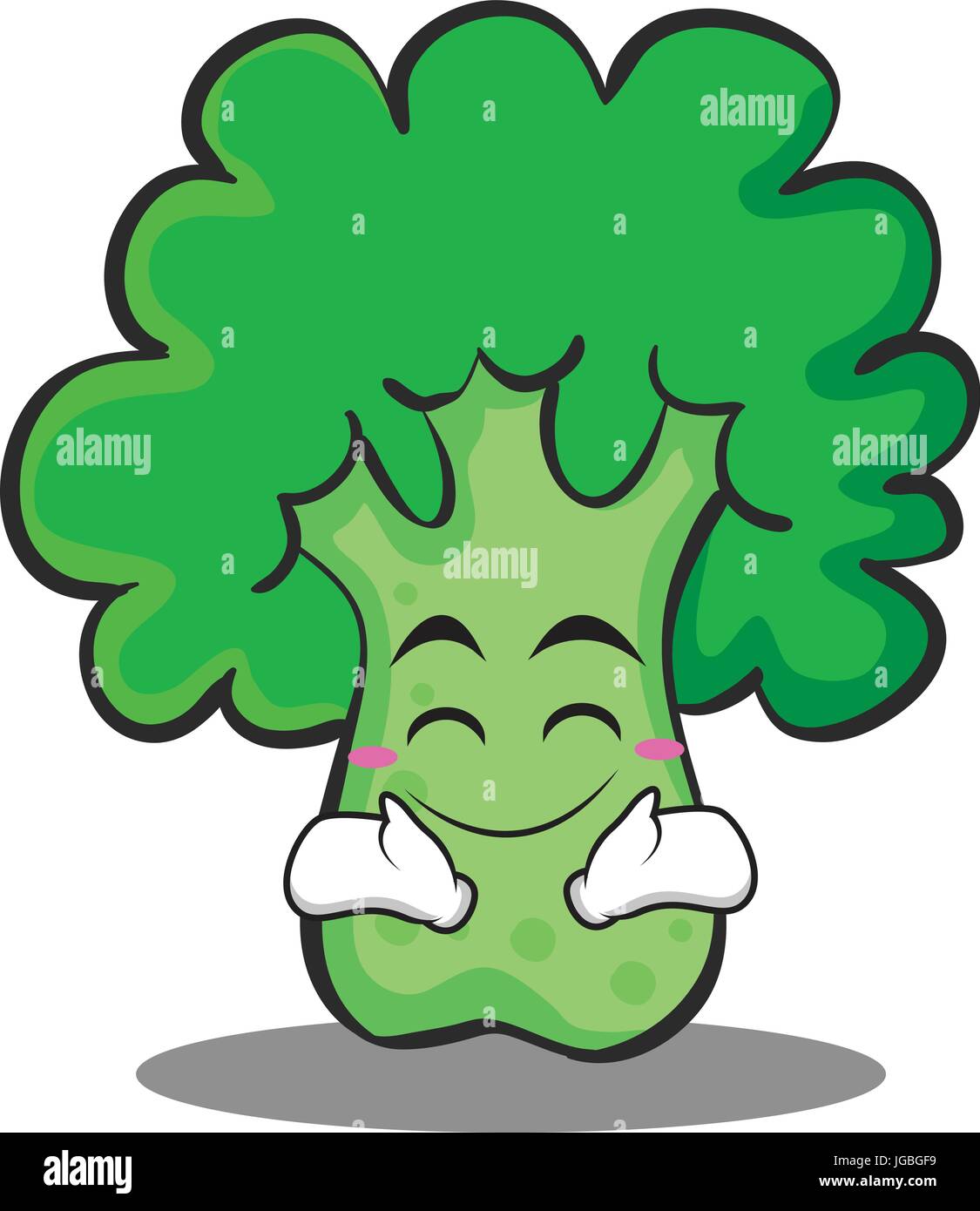 Happy broccoli chracter cartoon style Stock Vector Image & Art - Alamy