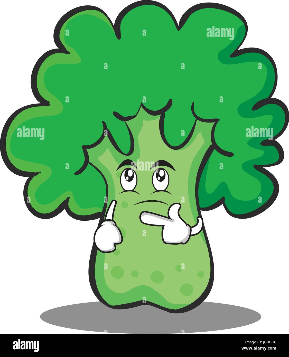 Thinking broccoli chracter cartoon style Stock Vector Image & Art - Alamy