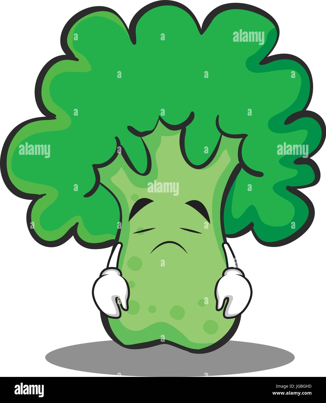 Sad broccoli chracter cartoon style Stock Vector Image & Art - Alamy