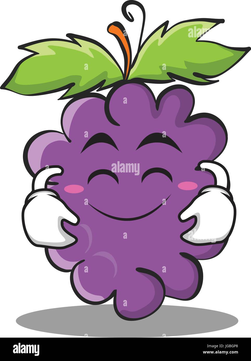 Cute smile grape character cartoon collection Stock Vector Image & Art ...