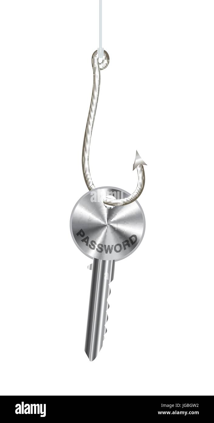 fishing hook phishing steel key password vector Stock Vector Image ...