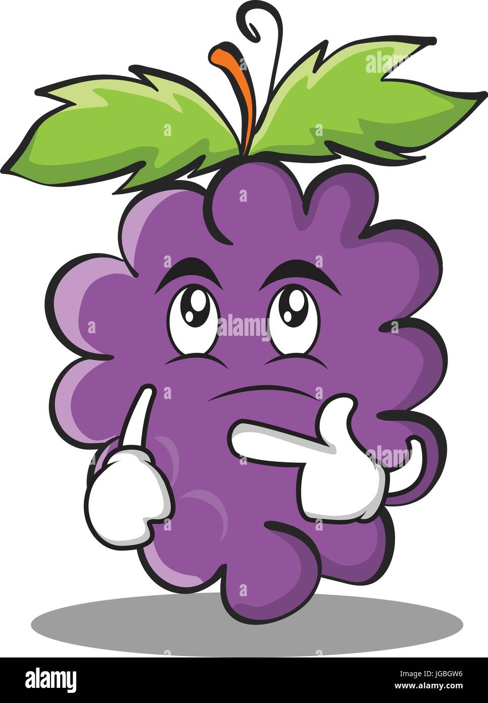 Thinking grape character cartoon collection Stock Vector Image & Art ...
