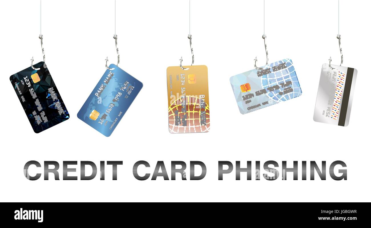 real fishing hook phishing credit card vector Stock Vector Image & Art ...