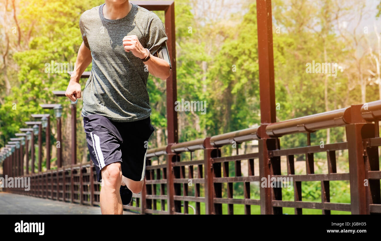 unning man. Male runner at sprinting speed training for marathon ...