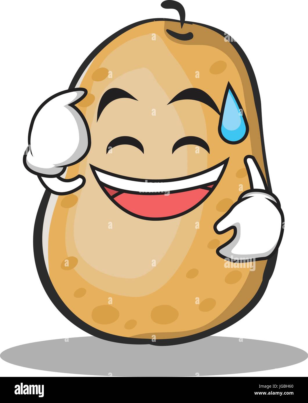 Sweat smile potato character cartoon style Stock Vector Image & Art - Alamy