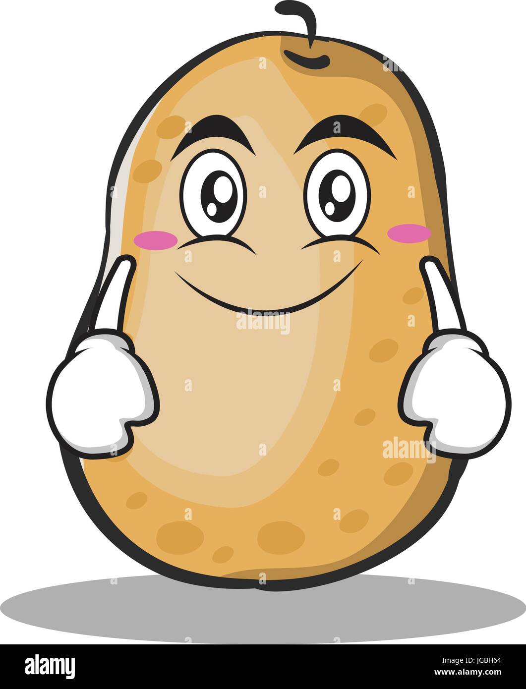 Smile potato character cartoon style Stock Vector Image & Art - Alamy