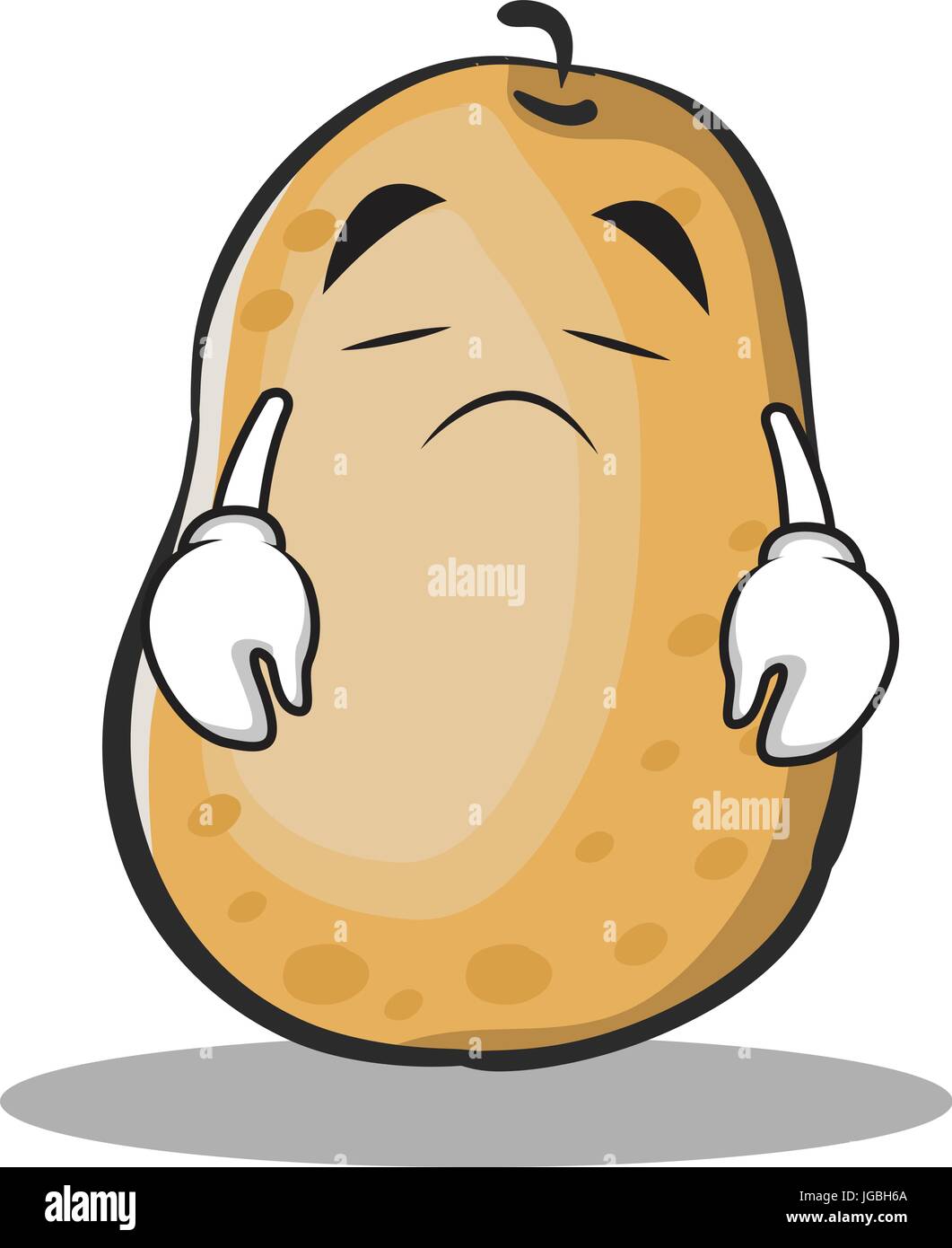 Sad potato character cartoon style Stock Vector Image & Art - Alamy