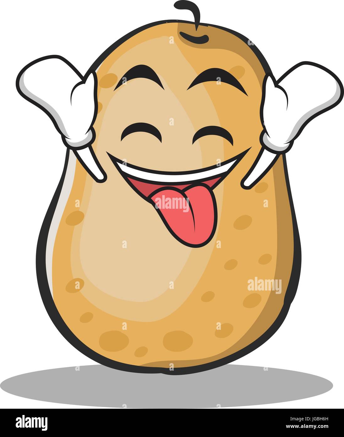 Ecstatic potato character cartoon style Stock Vector Image & Art - Alamy