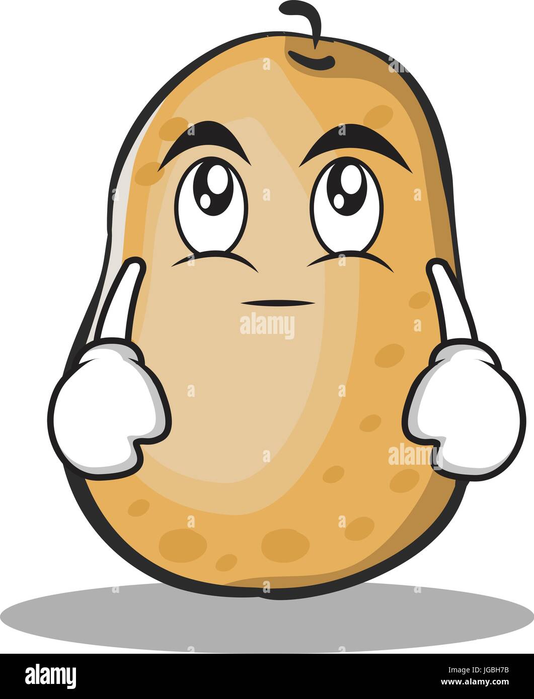 Eye roll potato character cartoon style Stock Vector Image & Art - Alamy