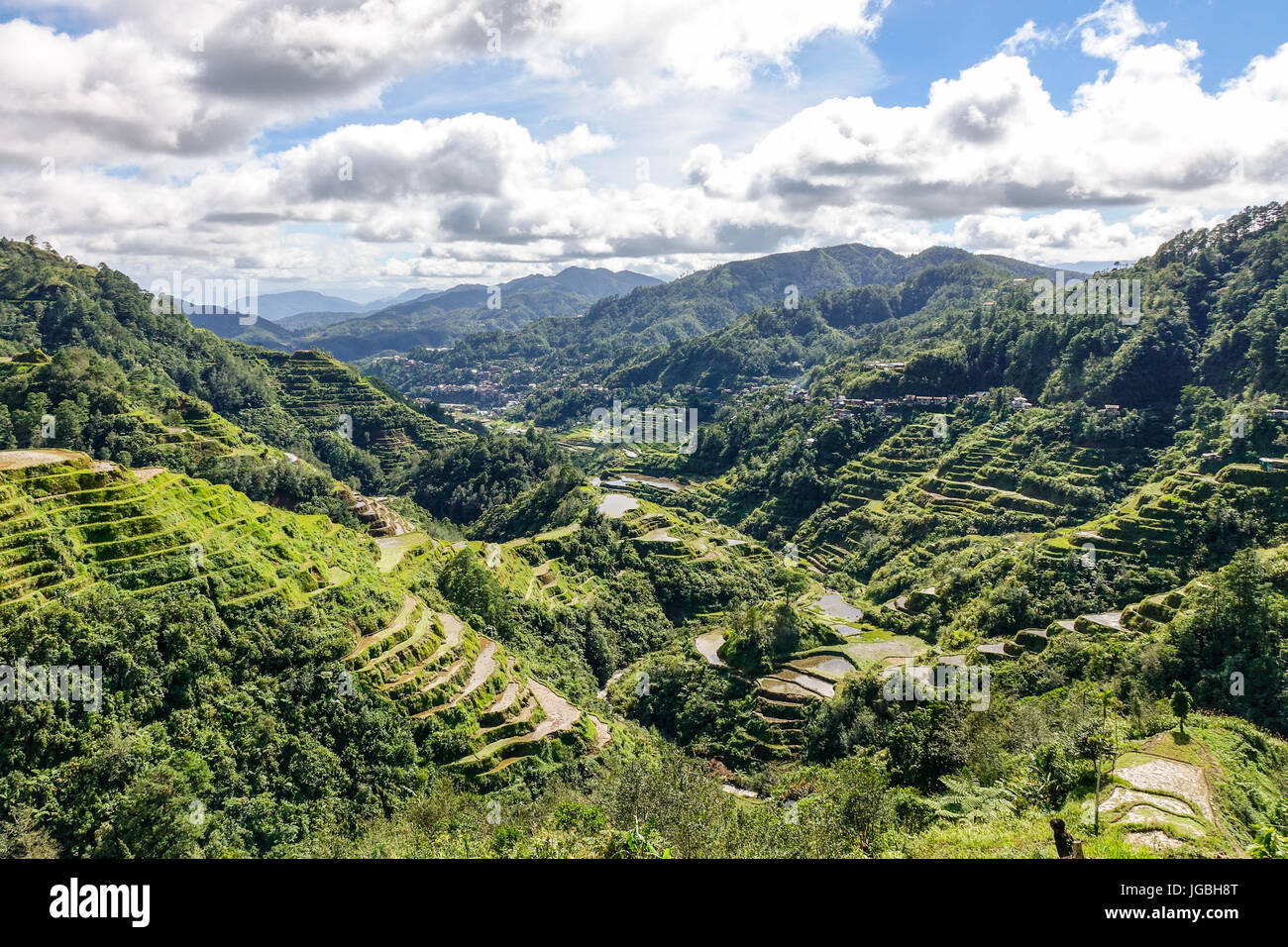 Terraced rice field in Banaue, Philippines. The Banaue Rice Terraces ...