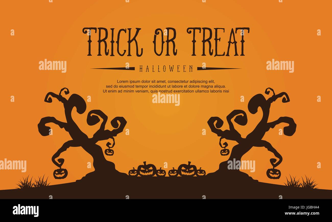 Halloween with tree style background Stock Vector Image & Art - Alamy