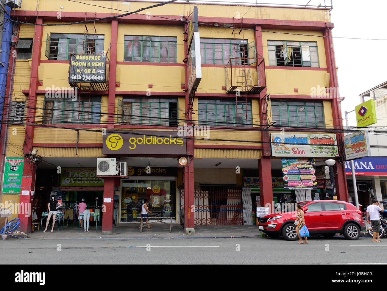 Manila, Philippines - Dec 20, 2015. View of street with buildings at ...