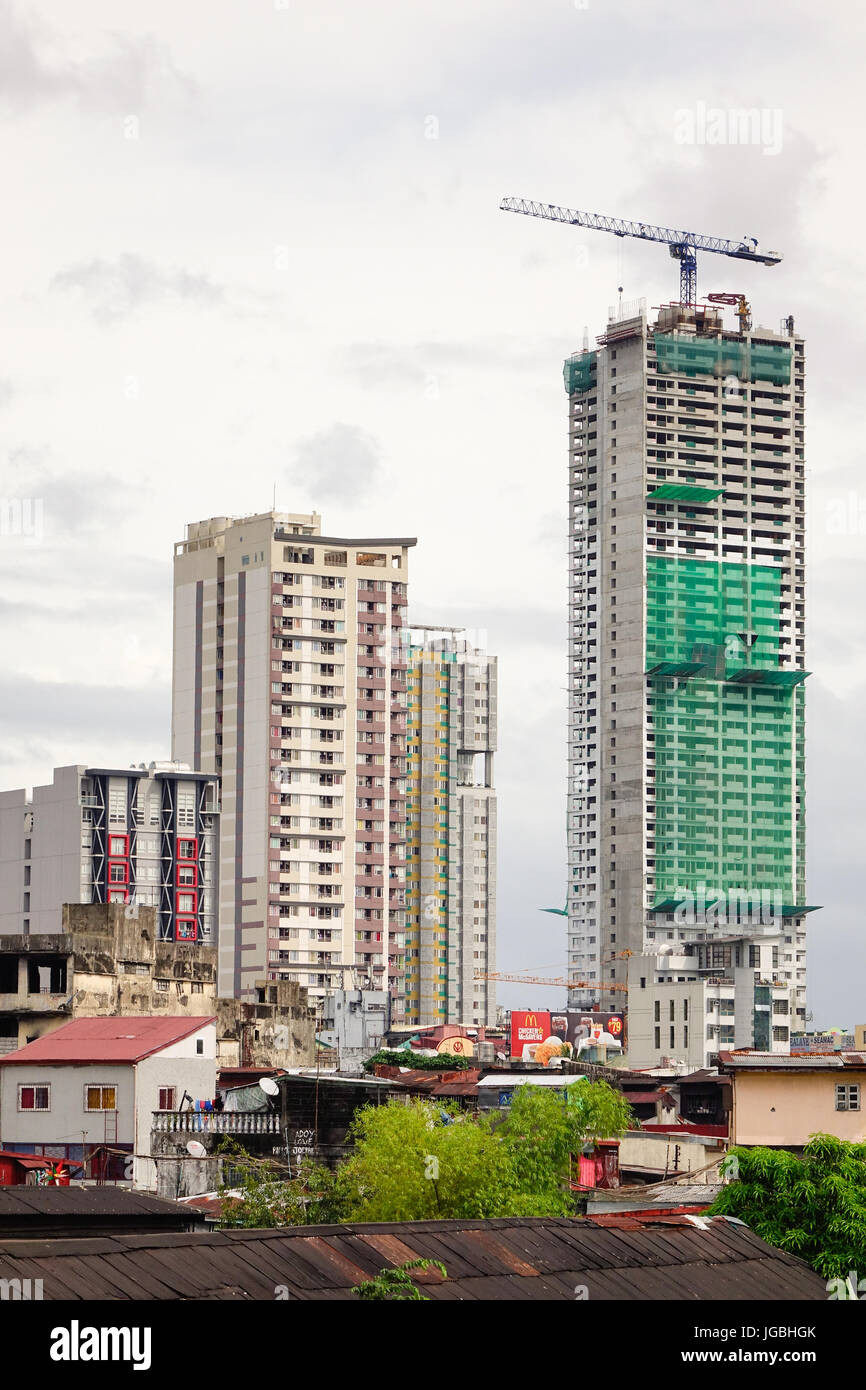Manila, Philippines - Dec 20, 2015. Residental buildings located at ...