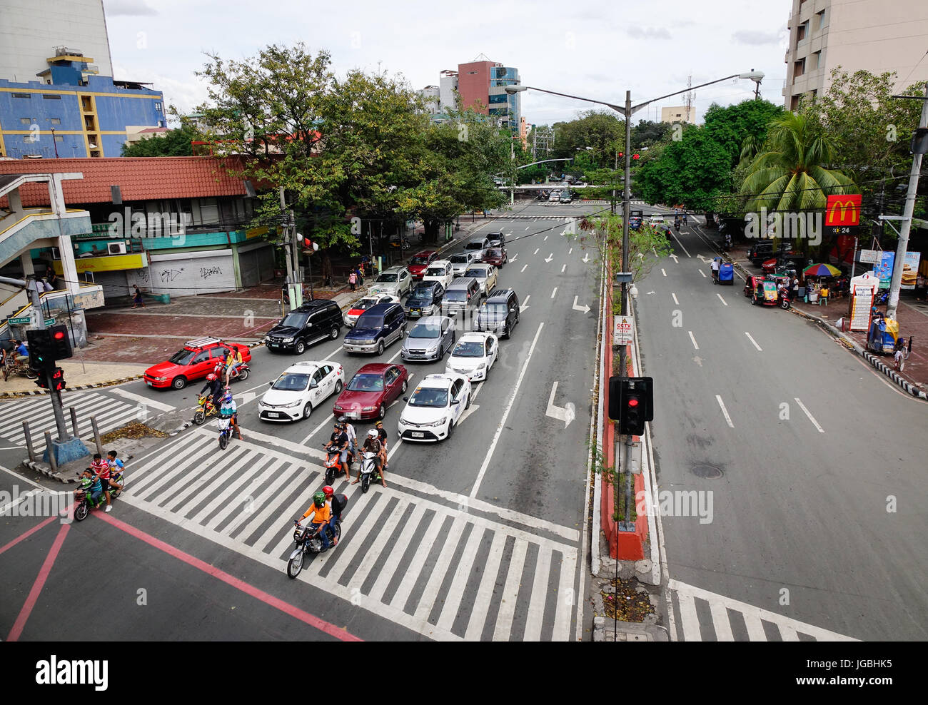 Manila, Philippines - Dec 20, 2015. Many cars run on street in Manila ...