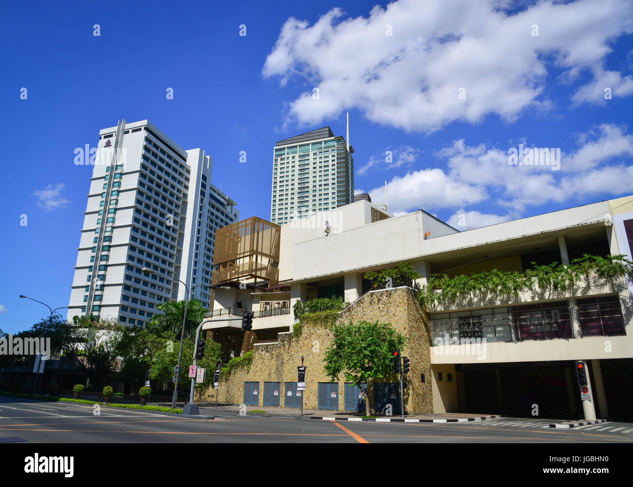 Manila, Philippines - Apr 14, 2017. Modern buildings at financial ...