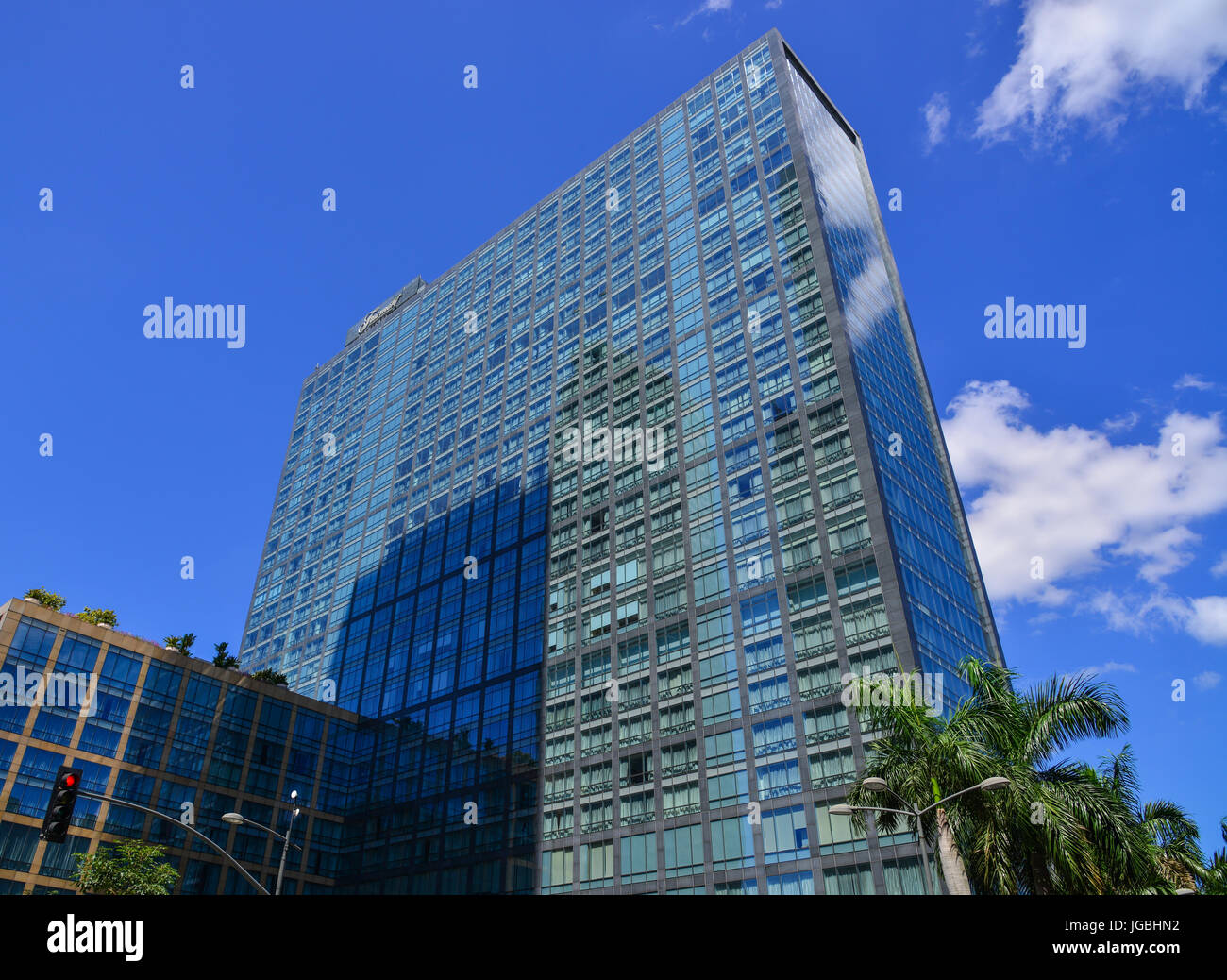 Manila, Philippines - Apr 14, 2017. Modern buildings at sunny day in ...