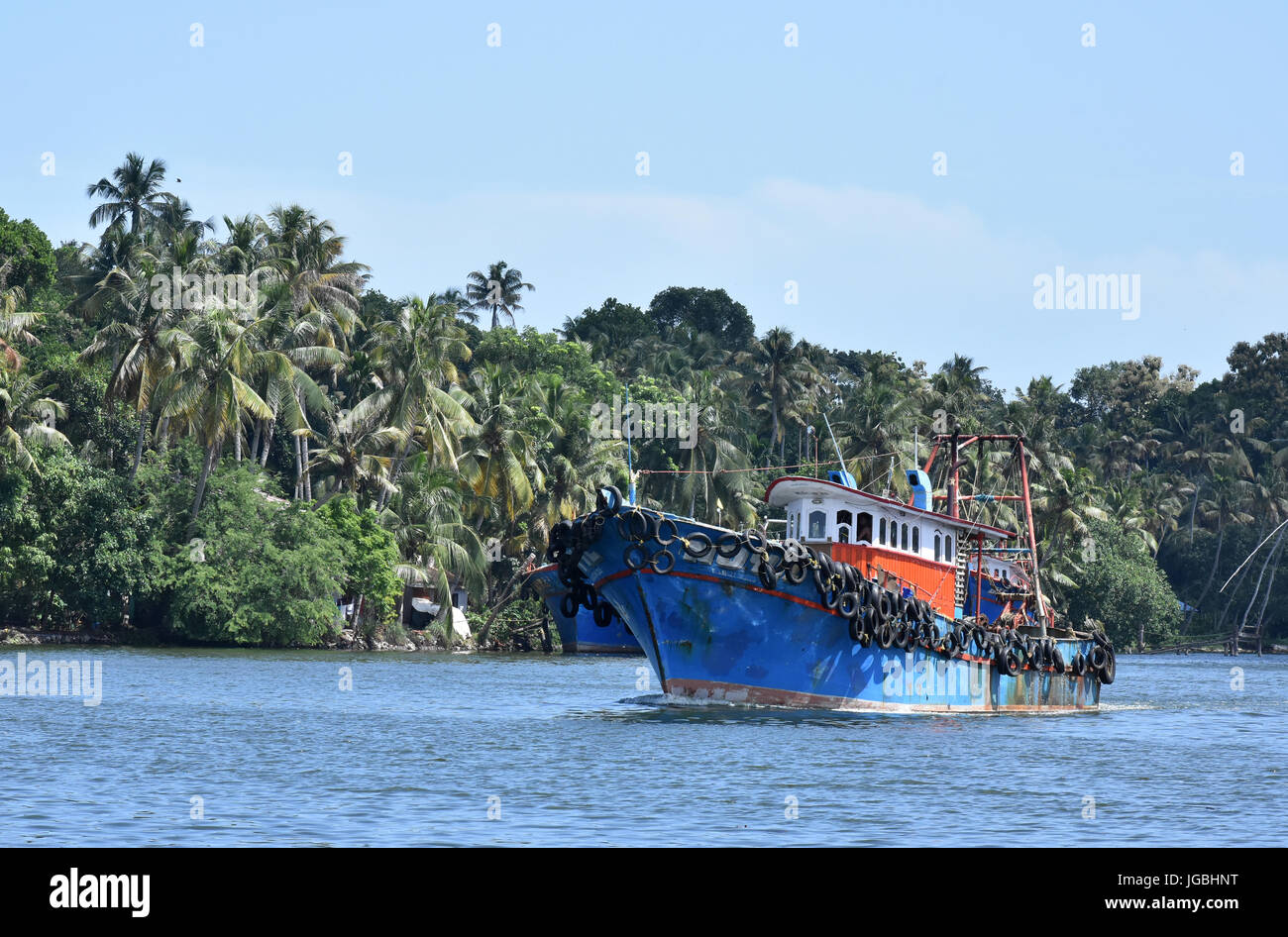 Ashtamudi lake in Kerala Stock Photo - Alamy