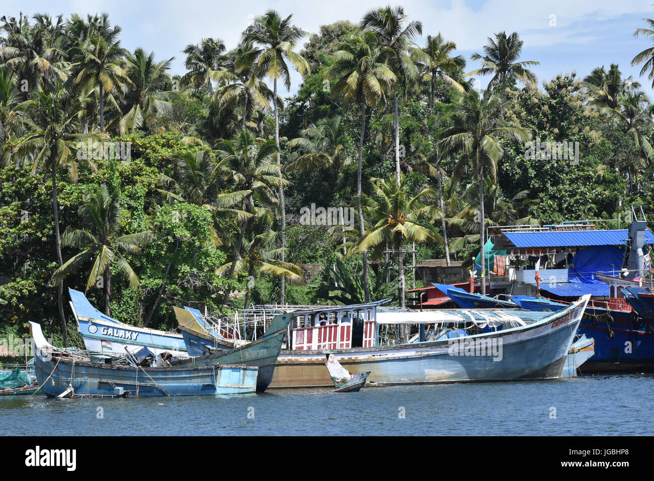Ashtamudi lake in Kerala Stock Photo - Alamy